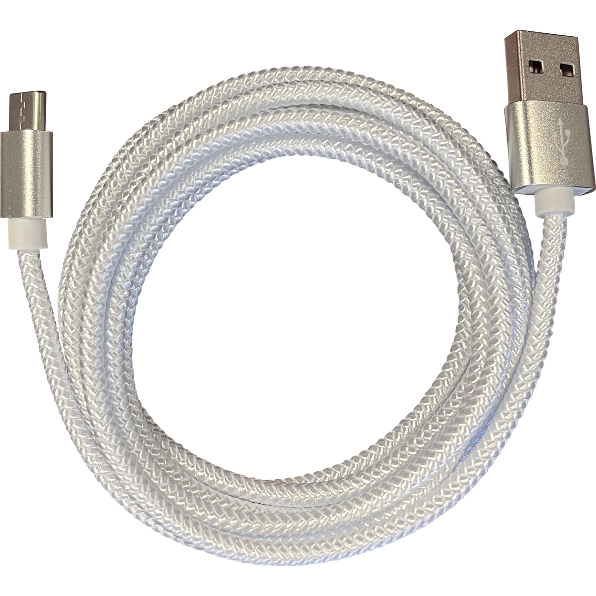 Ladekabel metallic USB-A til USB-C 3M Hvit — Rob. Arnesen